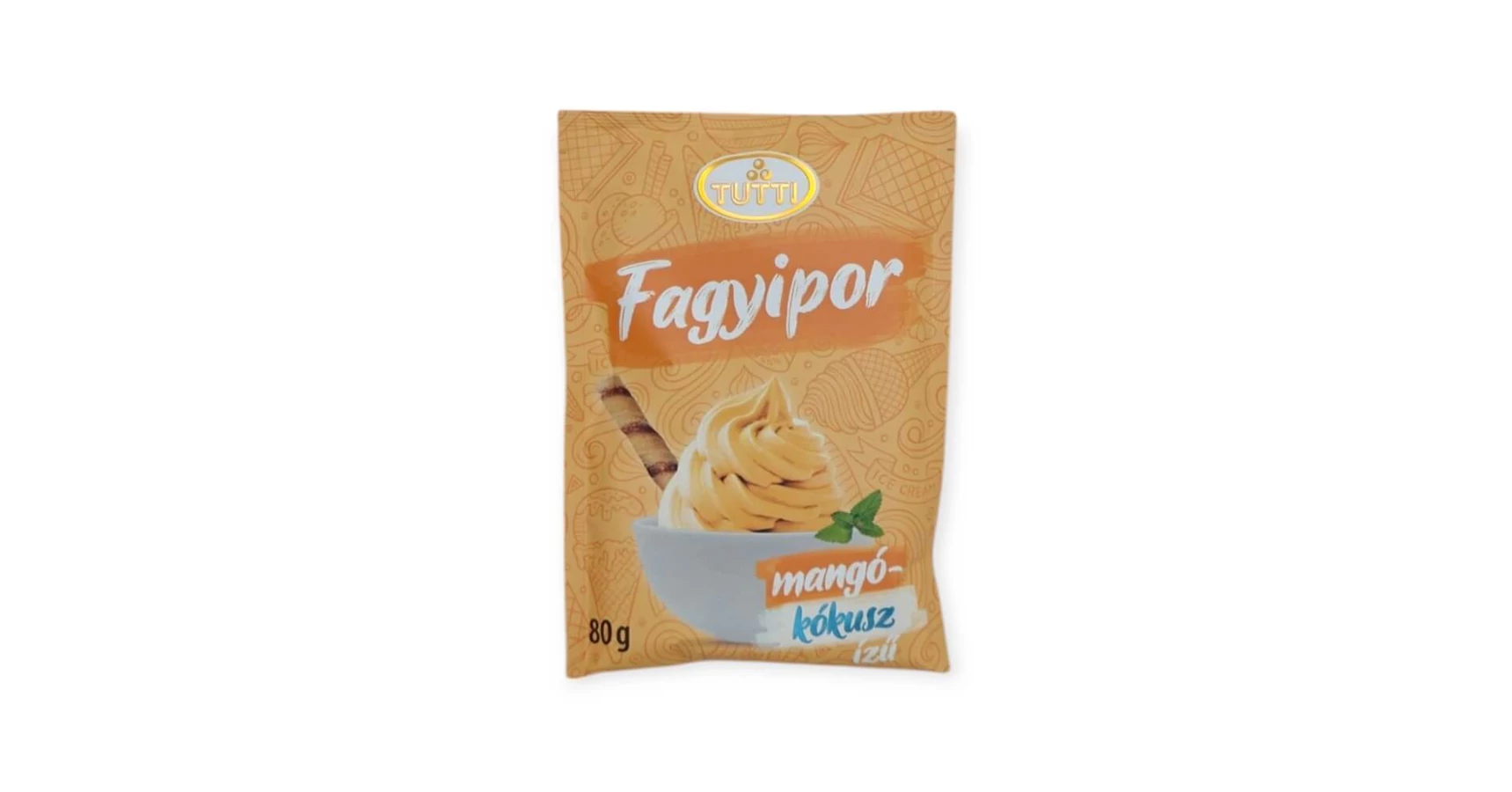 TUTTI Mangó-kókusz fagyipor 80 g – Krémes fagyi otthonra