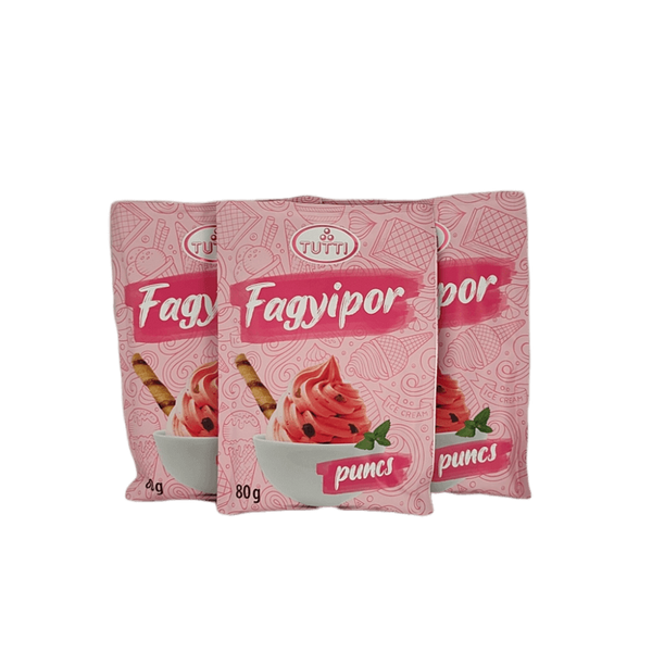 TUTTI Puncs fagyipor lakossági kiszerelésben otthoni fagylalt készítéséhez.